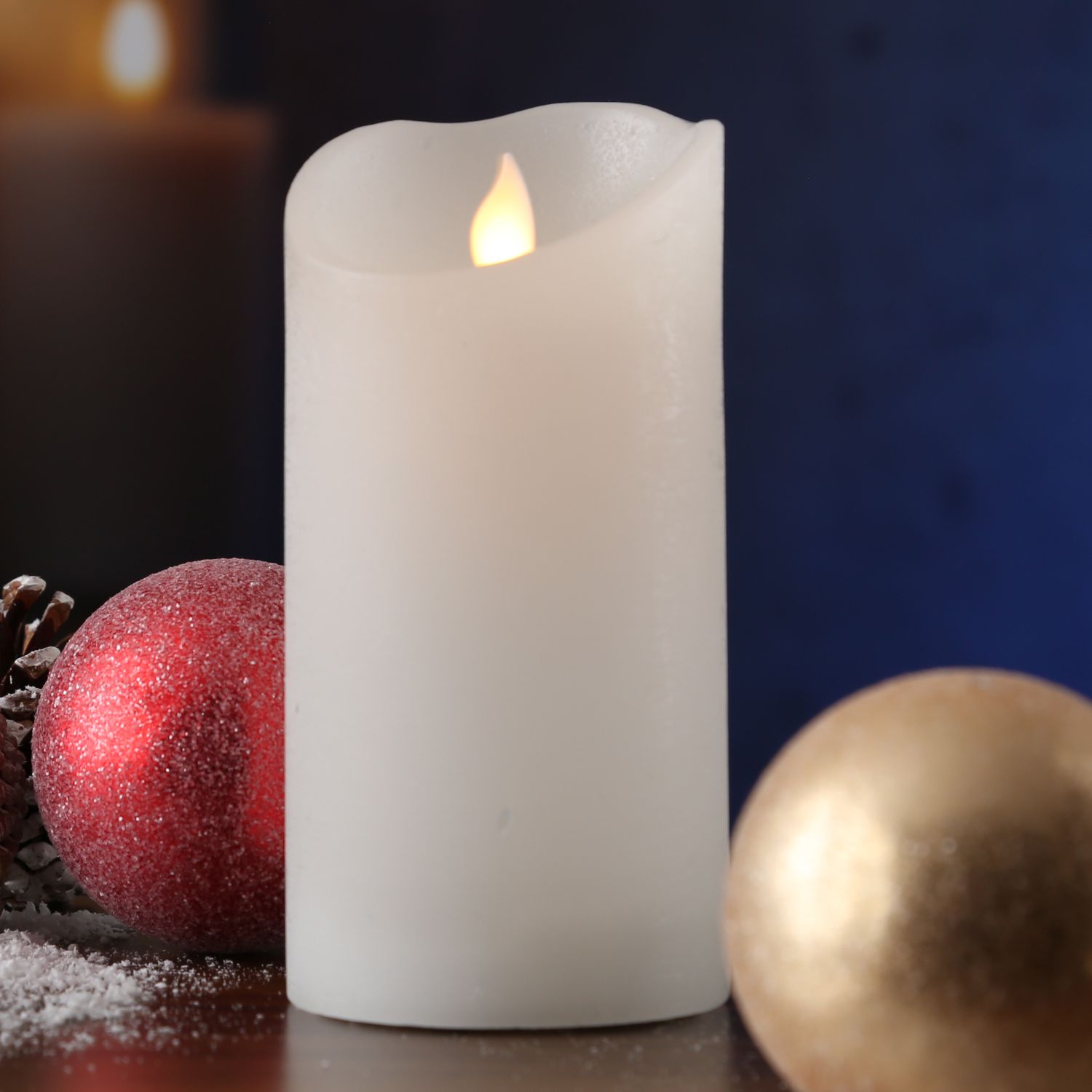 LED Kerze mit beweglicher Flamme - Rustik-Optik - Echtwachs - Timer - H ...