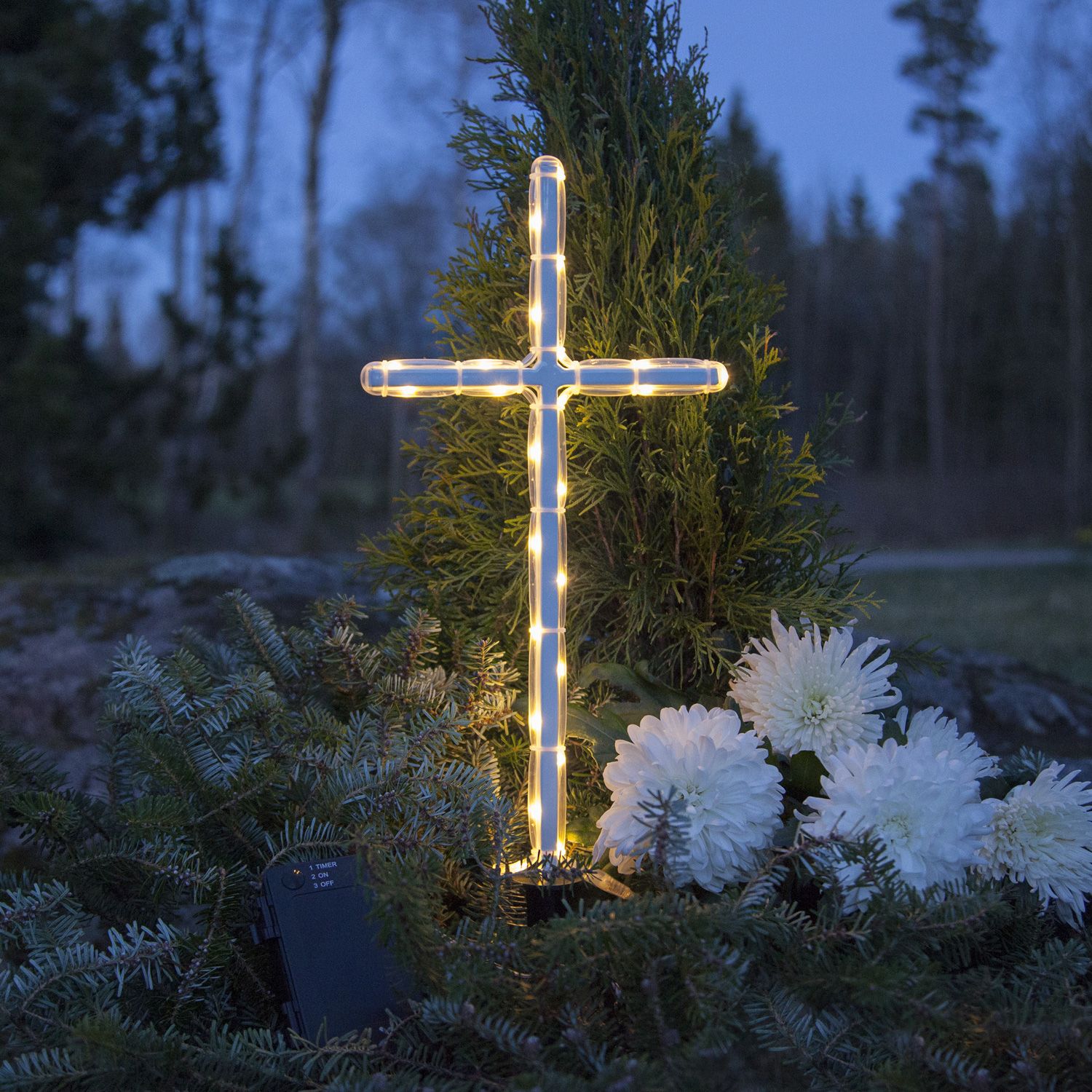 Grablichter und Grabschmuck mit LED Technik